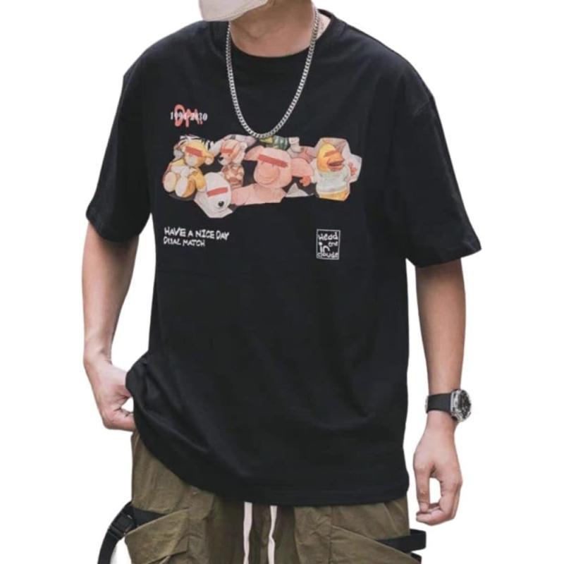 Aelfric Eden Graphic Tees Y2k Cartoon Printed Womens Oversized T Shirt Vintage Tees Men Unisex ...