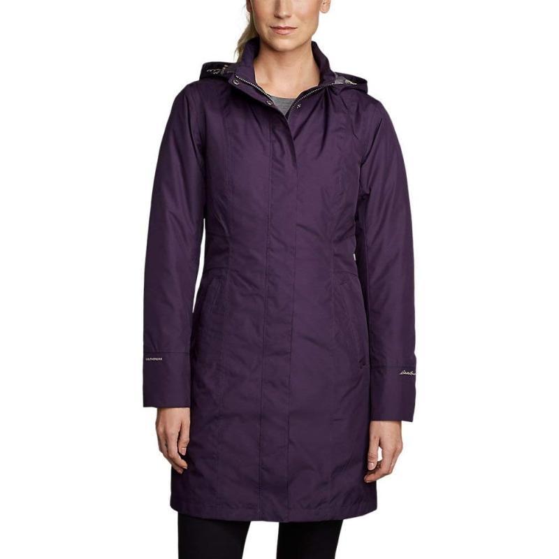 Eddie Bauer Women’s Girl On The Go Insulated Trench Coat(Petite Deep Eggplant) - Eddie Bauer